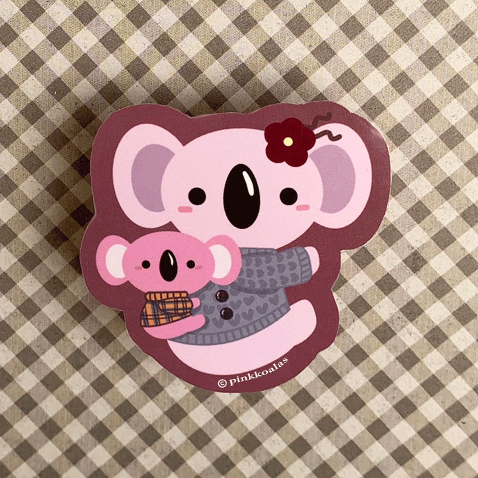 Fall Koala Sticker Kawaii Autumn Koalas Die Cut Sticker | Etsy