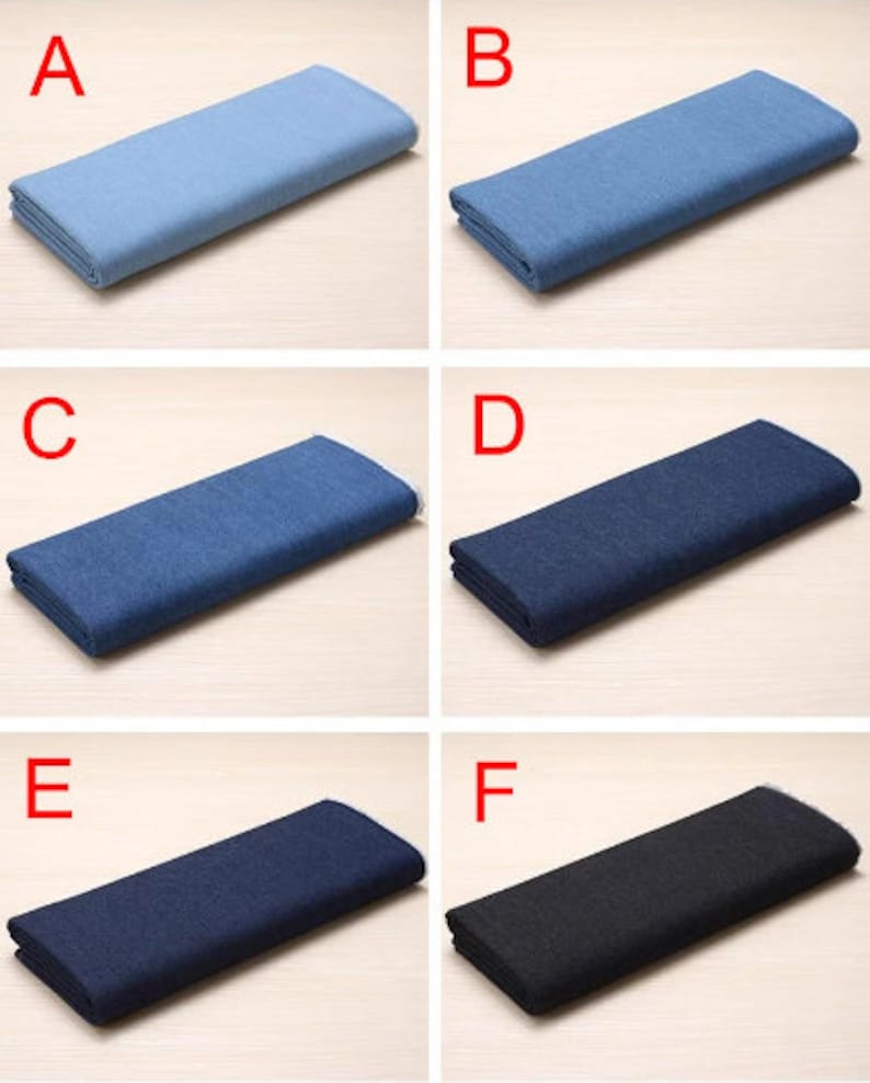 Medium Weight Denim Fabric, Retro Denim Fabric, Blue Denim Fabric ...