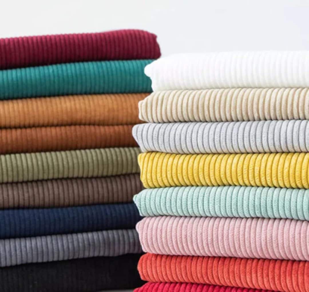 Corduroy Fabric, 8 Wales Solid Color Corduroy Fabric for DIY, Jacket ...