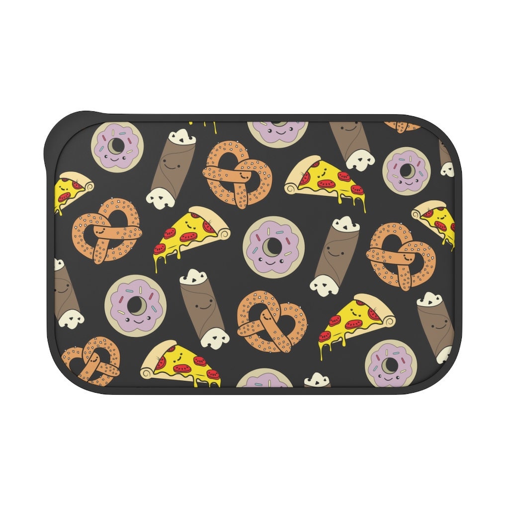 Junk Food PLA Bento Box With Band And Utensils