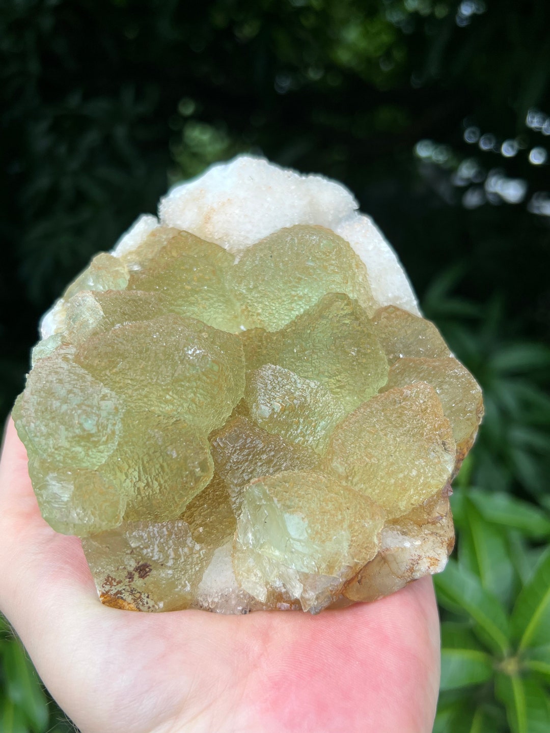 Large Translucent Green Octagonal Fluorite Cluster, Mineral Specimen ...