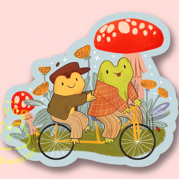 Frog on Bike - Etsy