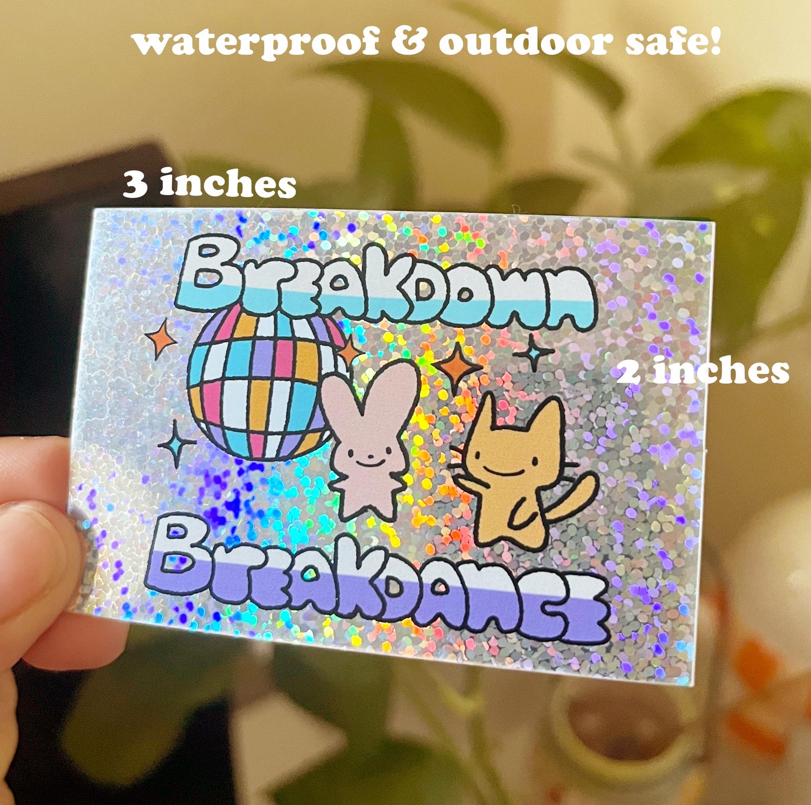 Breakdown, Breakdance Glitter Sticker | Chunky Glitter Sticker 3 Inch ...