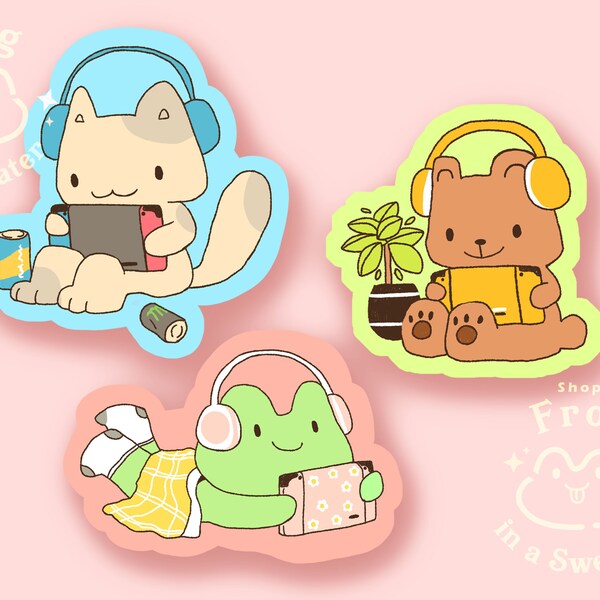 Cozy Animal Stickers - Etsy