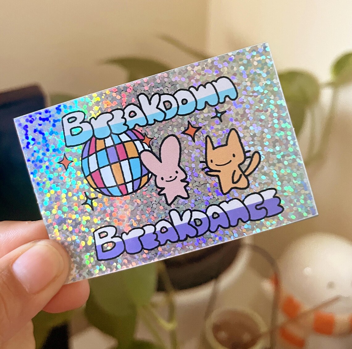Breakdown, Breakdance Glitter Sticker | Chunky Glitter Sticker 3 Inch ...