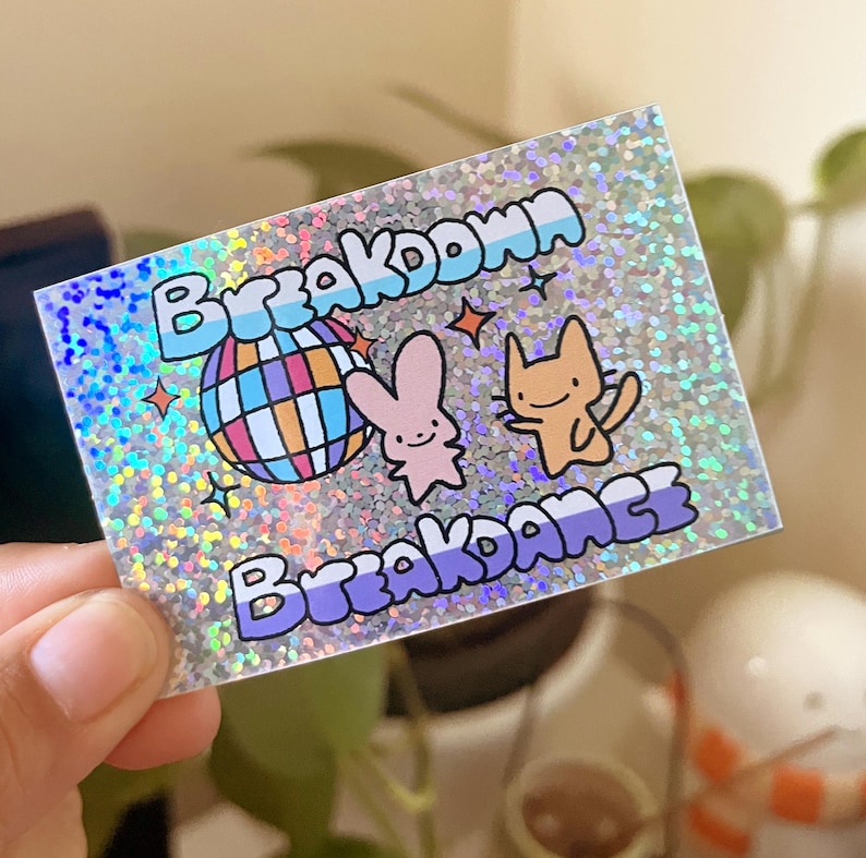 Breakdown, Breakdance Glitter Sticker | Chunky Glitter Sticker 3 Inch ...