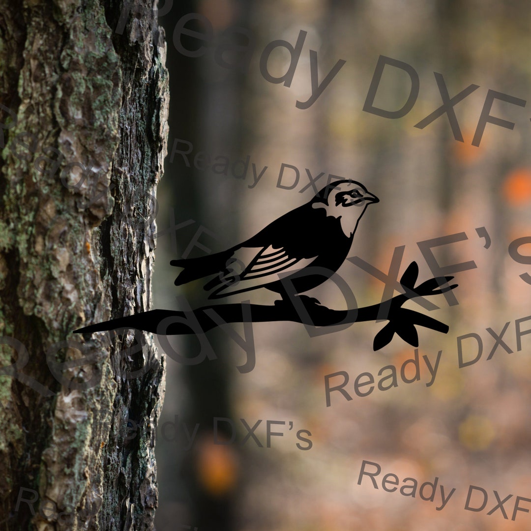 Finch Tree Stake Dxf File, Ready Dxfs Digital Download, Plasma Cutter ...