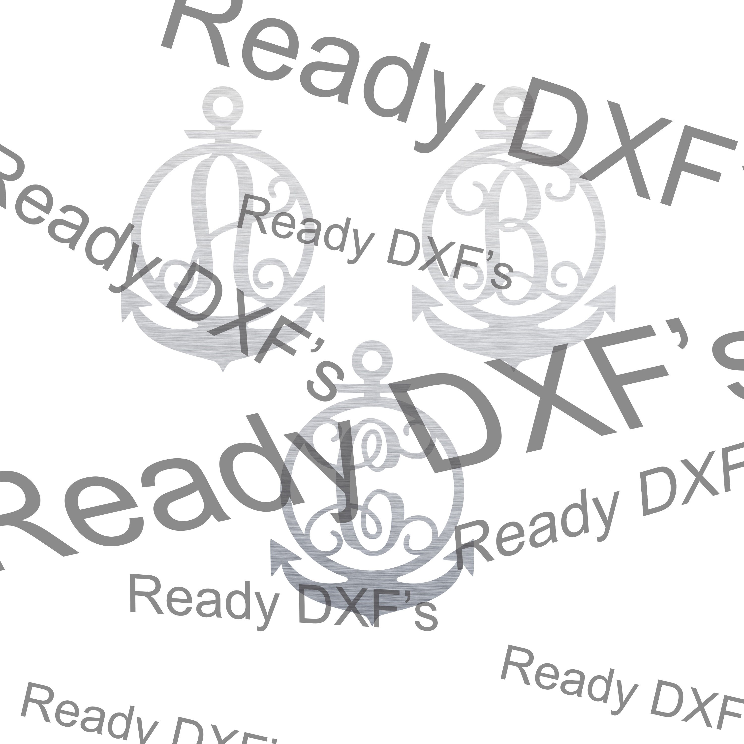 Anchor Monogram Dxf Files Ready Dxfs Digital Download Plasma | Etsy