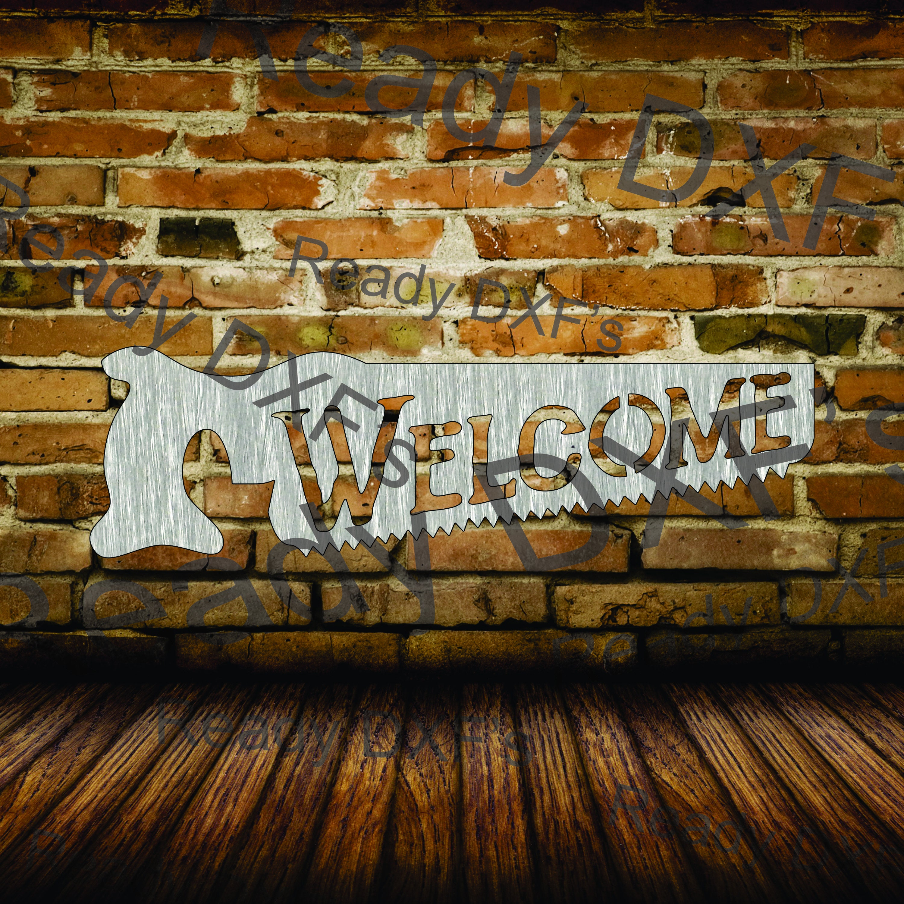 Handsaw Welcome Sign Dxf, Ready Dxfs Digital Download, Plasma Cutter ...