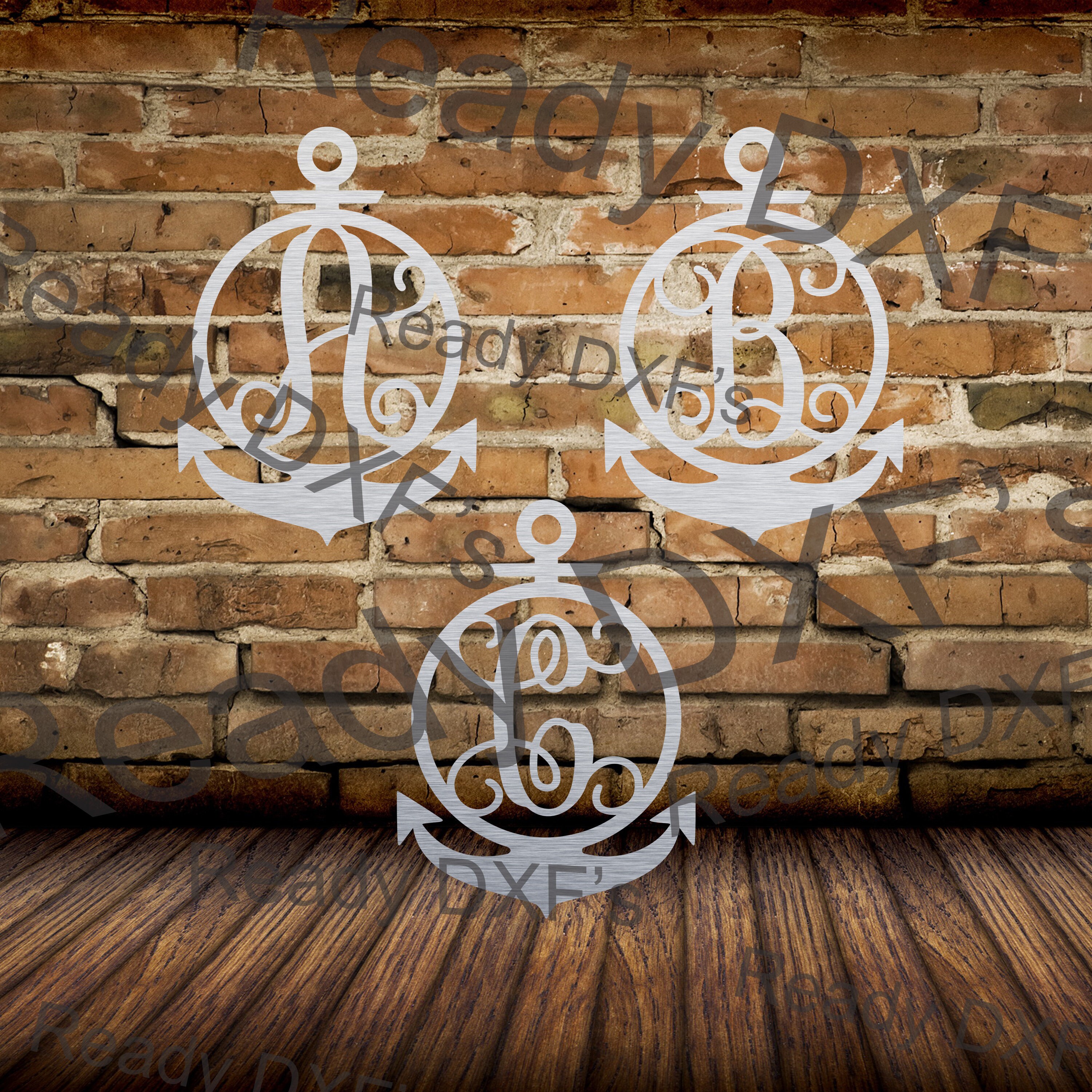 Anchor Monogram Dxf Files Ready Dxfs Digital Download Plasma | Etsy