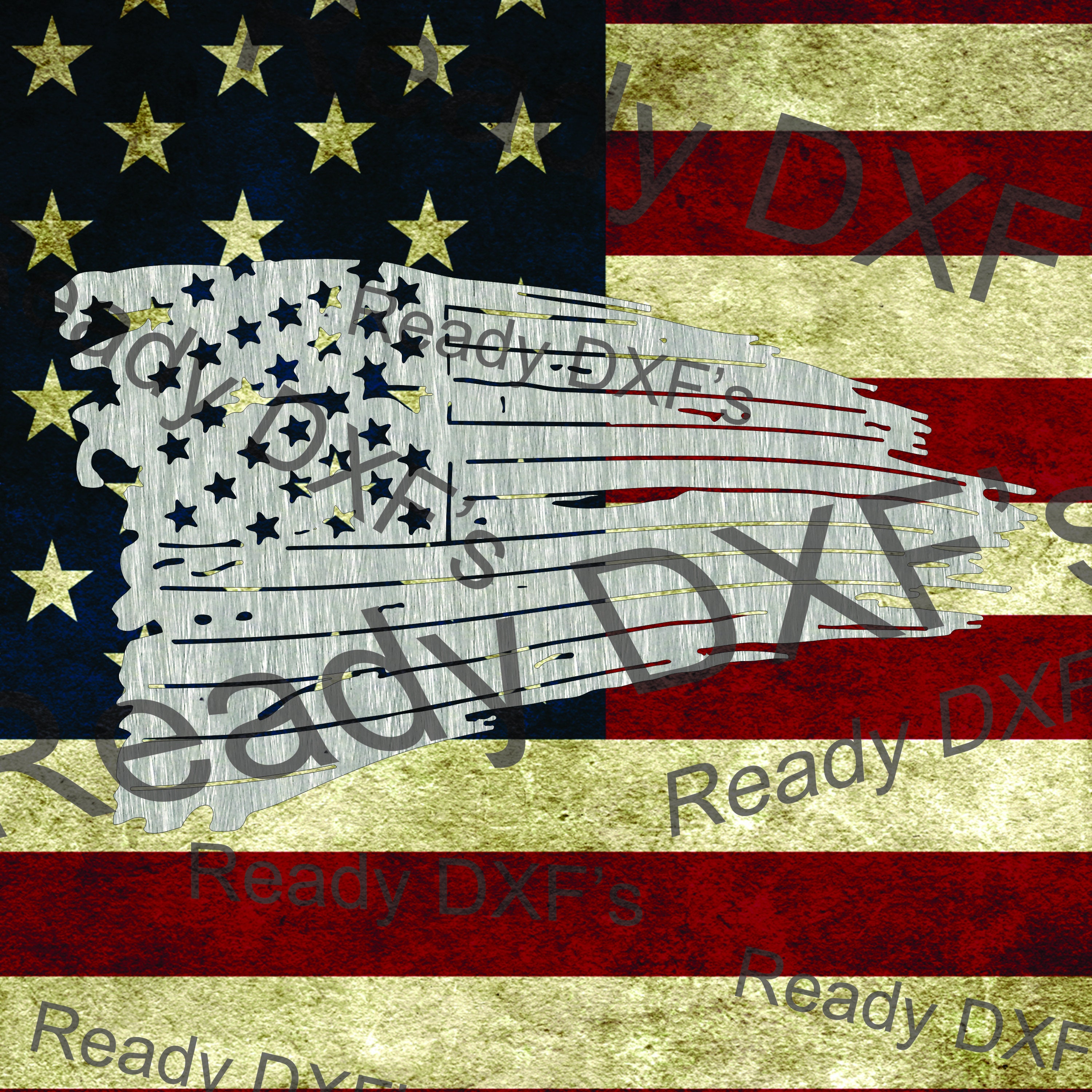 Tattered Flag Dxf File Ready Dxfs Digital Download Plasma | Etsy