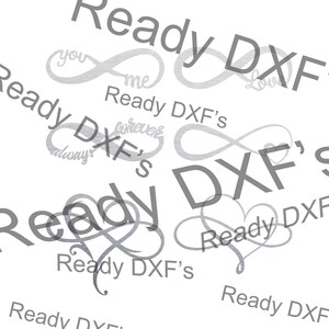 Infinity Love Symbol Dxf File Bundle, Ready Dxfs Digital Download ...