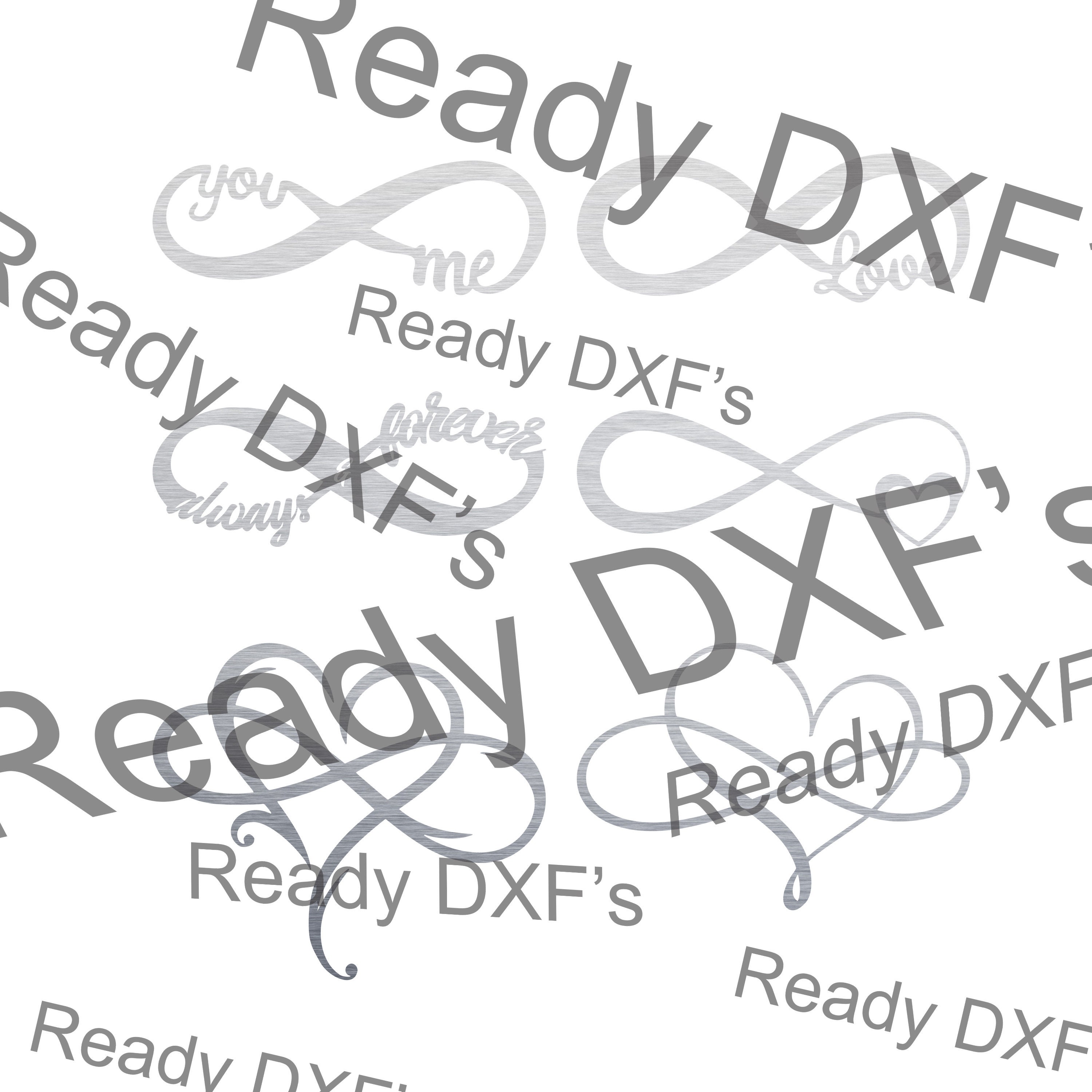 Símbolo de amor infinito Dxf File Bundle Ready Dxfs Digital - Etsy México