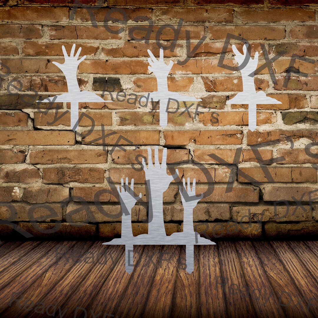 Zombie Hands Yard Stake Bundle, Ready Dxfs Digital Download Halloween ...