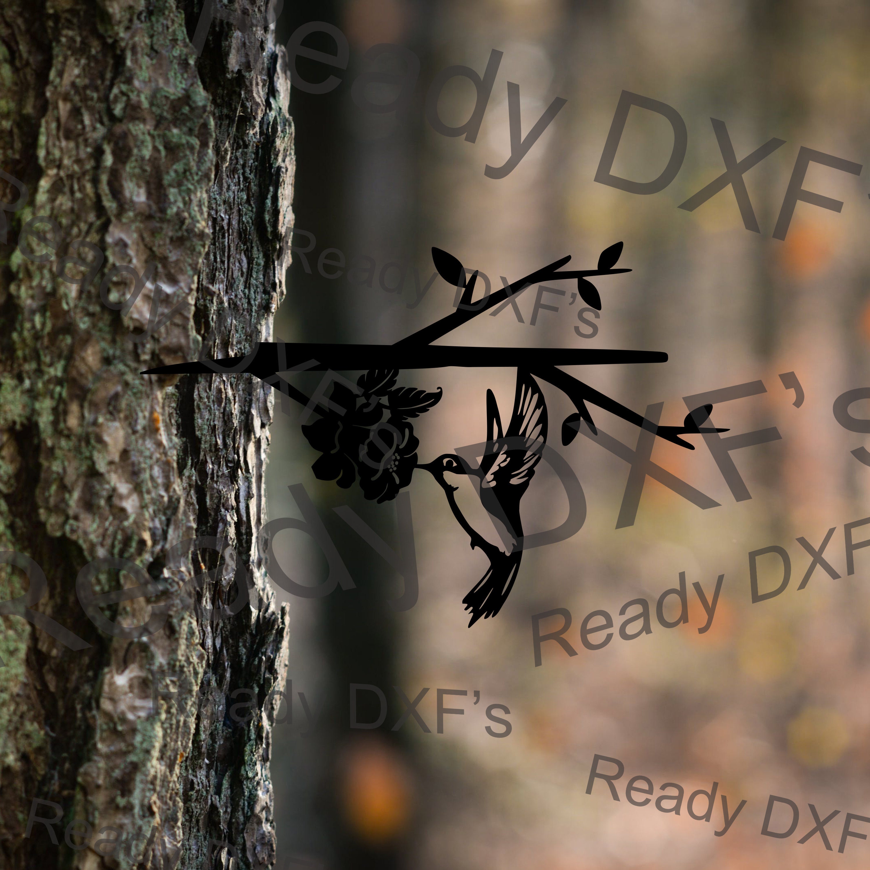 Humming Bird Tree Stake Dxf File Ready Dxfs Digital Download - Etsy