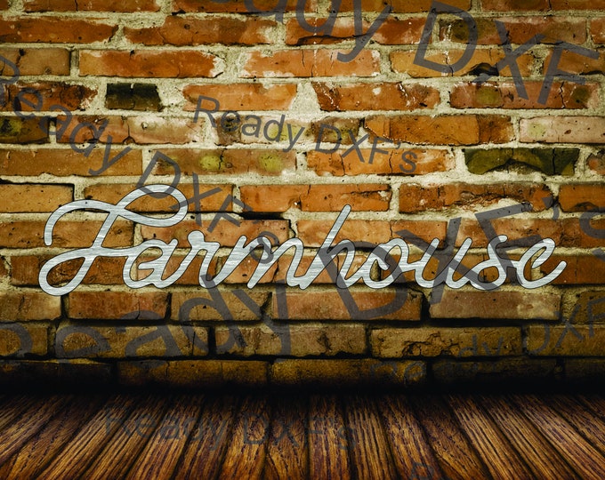 Farmhouse Word Dxf File, Ready Dxfs Digital Download, Plasma Cutter ...