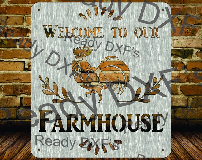 Welcome to Our Farmhouse Dxf File, Ready Dxfs Digital Download, Plasma ...