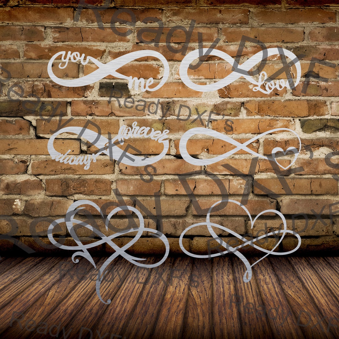 Infinity Love Symbol Dxf File Bundle, Ready Dxfs Digital Download ...