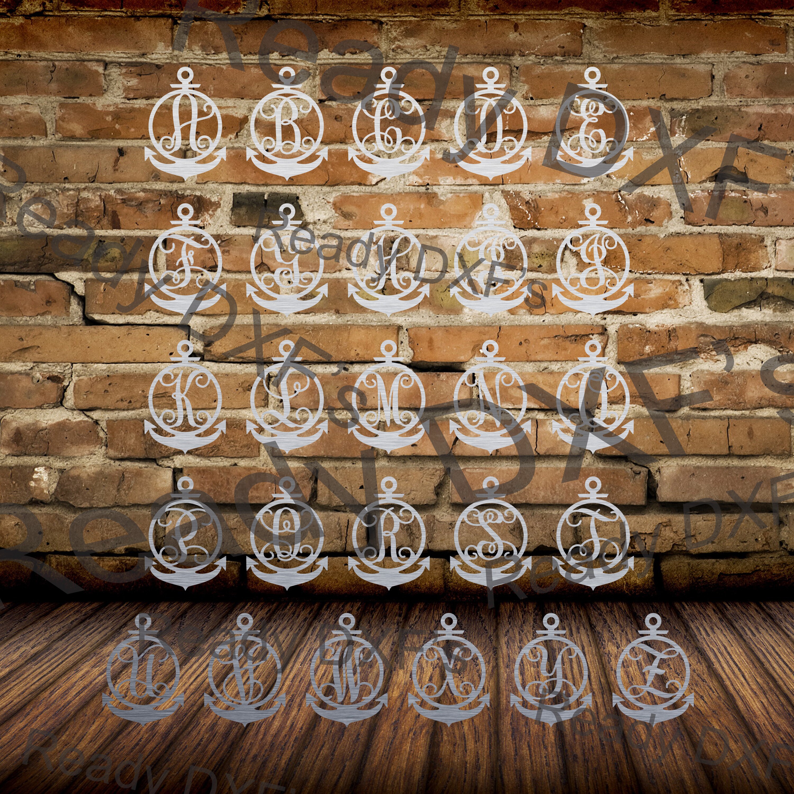 Anchor Monogram Dxf Files Ready Dxfs Digital Download Plasma - Etsy