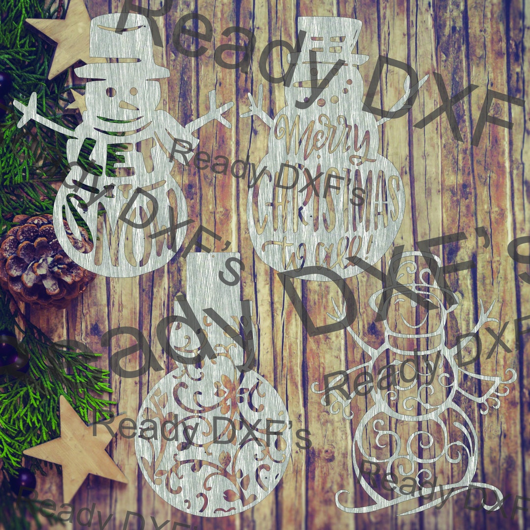 Snowman Bundle Dxf, Ready Dxfs Digital Download, Plasma Cutter File ...
