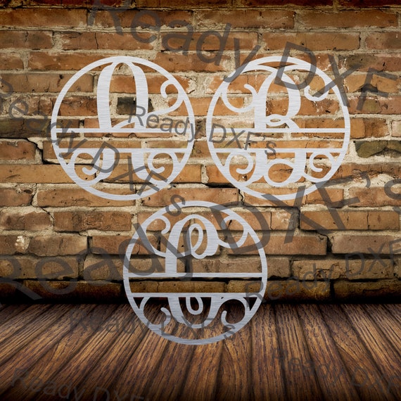 Circle Split Monogram Full Alphabet Dxf Files Ready Dxfs - Etsy México