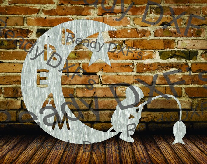 Dream Moon Dxf File, Ready Dxfs Digital Download, Plasma Cutter File ...
