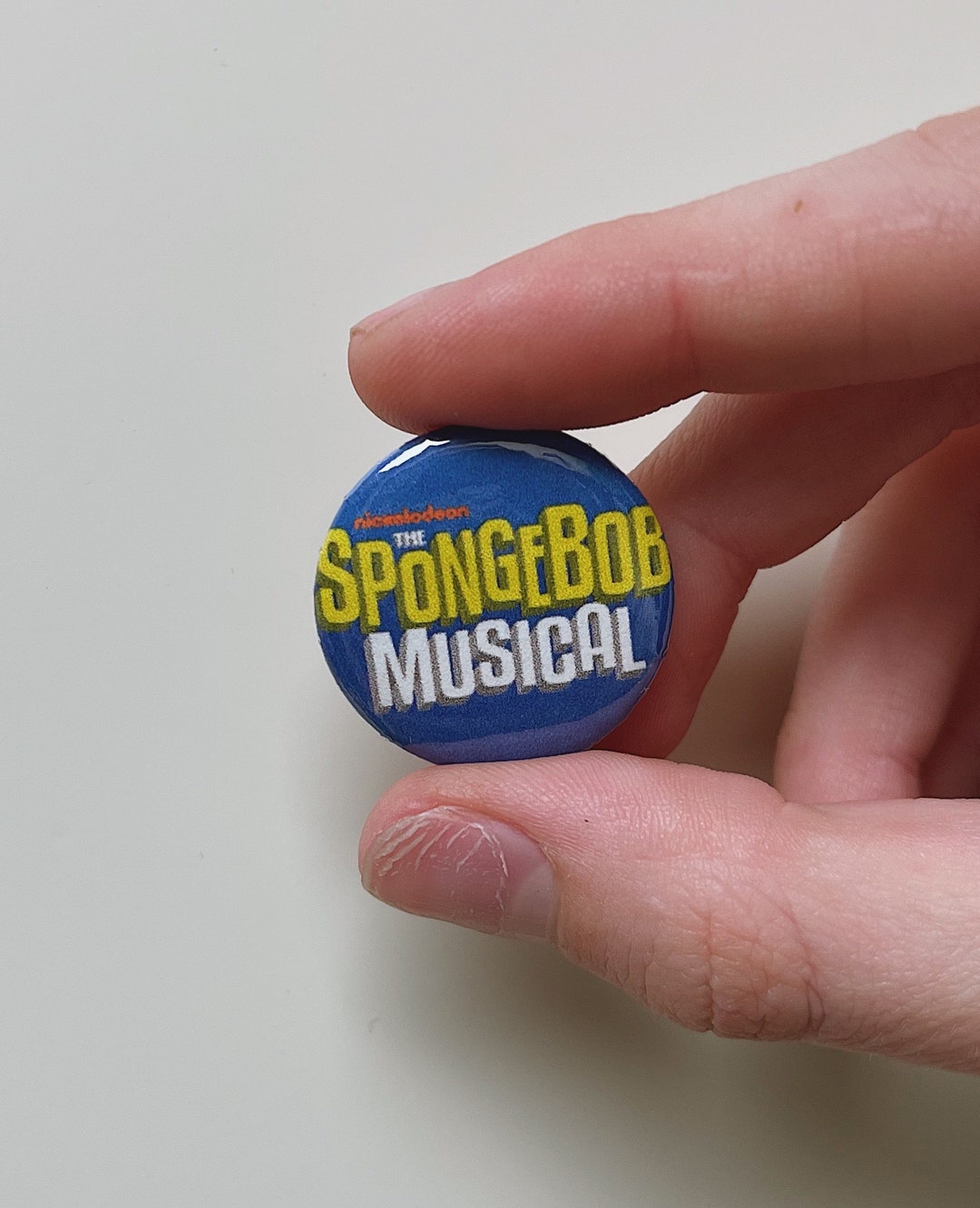 Spongebob Musical Pin Back Button - Etsy