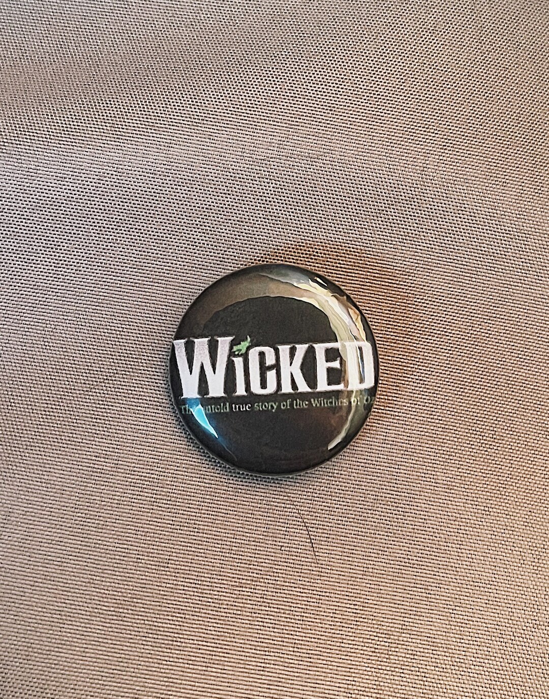 Wicked Musical Pin Back Button - Etsy