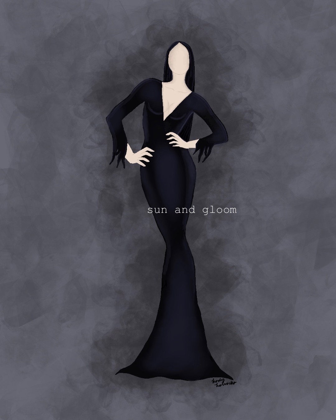 Addams Family Morticia Addams Fashion Print 5x7, 8x10, 11x14, 16x20 - Etsy