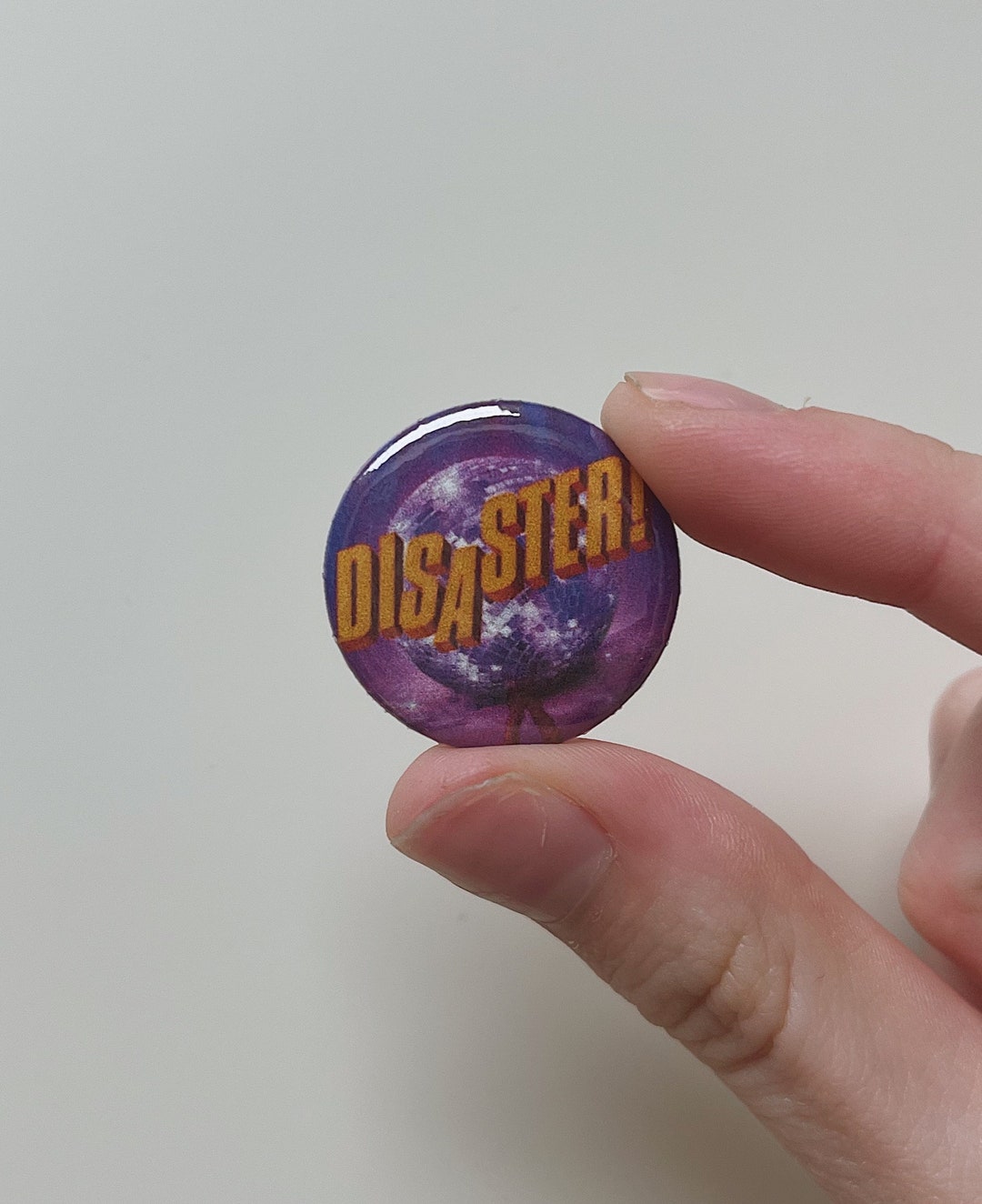 Disaster! Musical Pin Back Button - Etsy