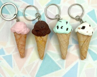 Ice Cream Keychain | Etsy