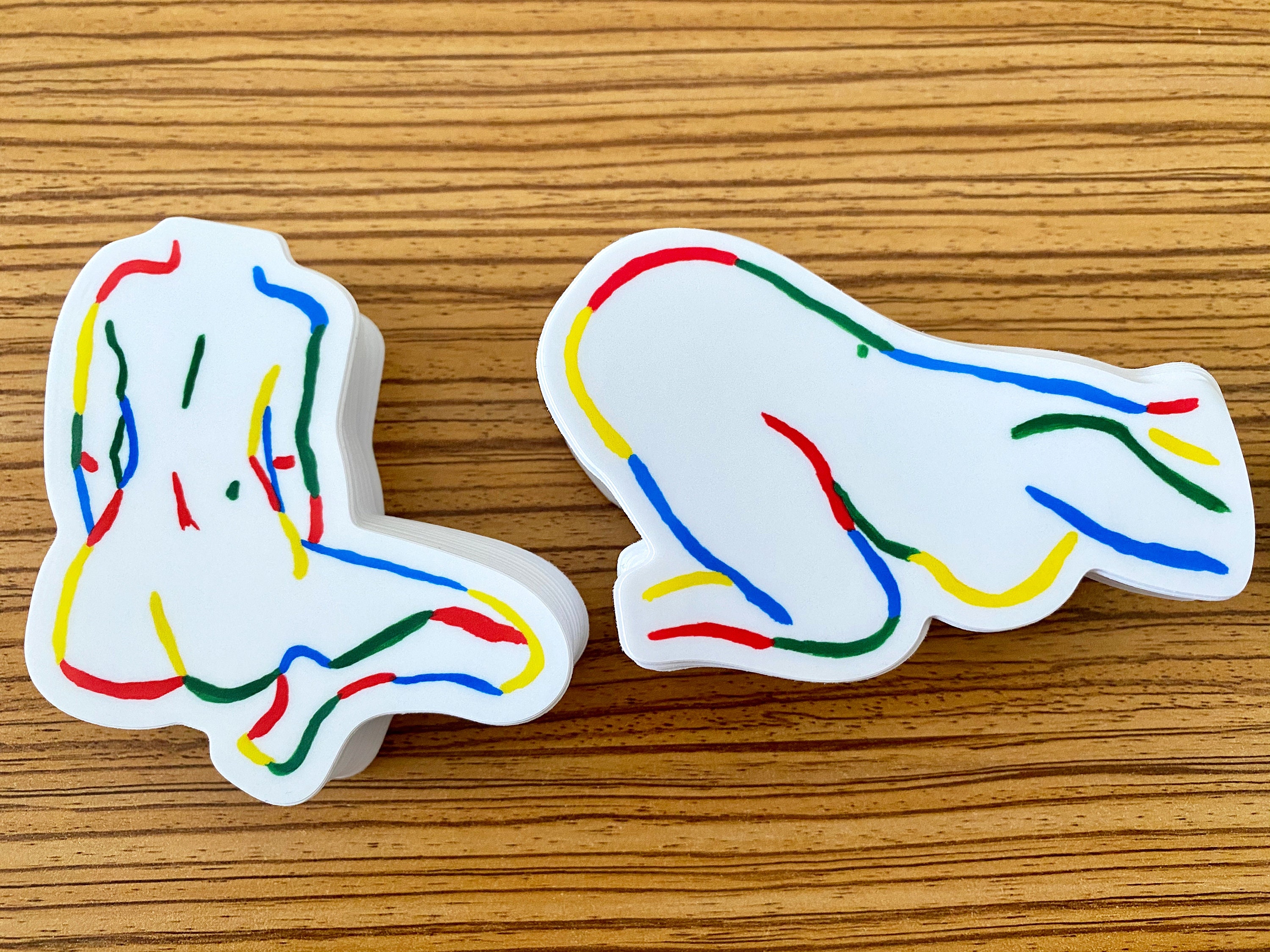 Colorful Bodies Die-cut Sticker Set - Etsy