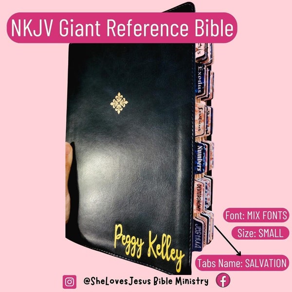 Giant Print Leather Nkjv Bible - Etsy