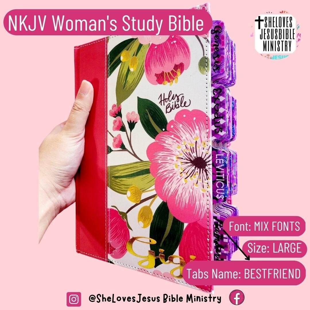 PERSONALIZED, NKJV Study Bible, Floral Bible, Holy Bible, Bible With ...