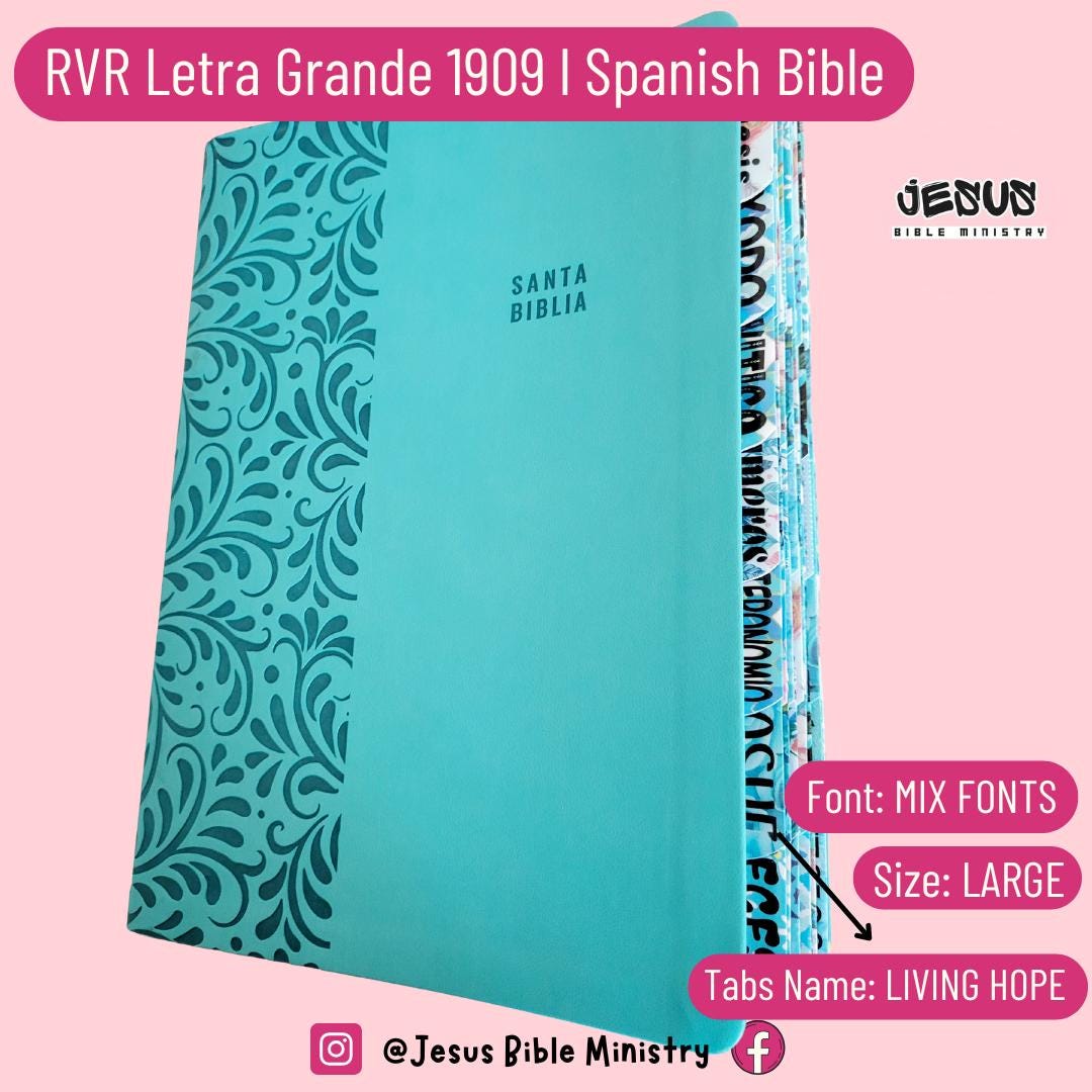 PERSONALIZE Bible, Reina Valera 1909, Spanish Bible, Super Giant Print ...