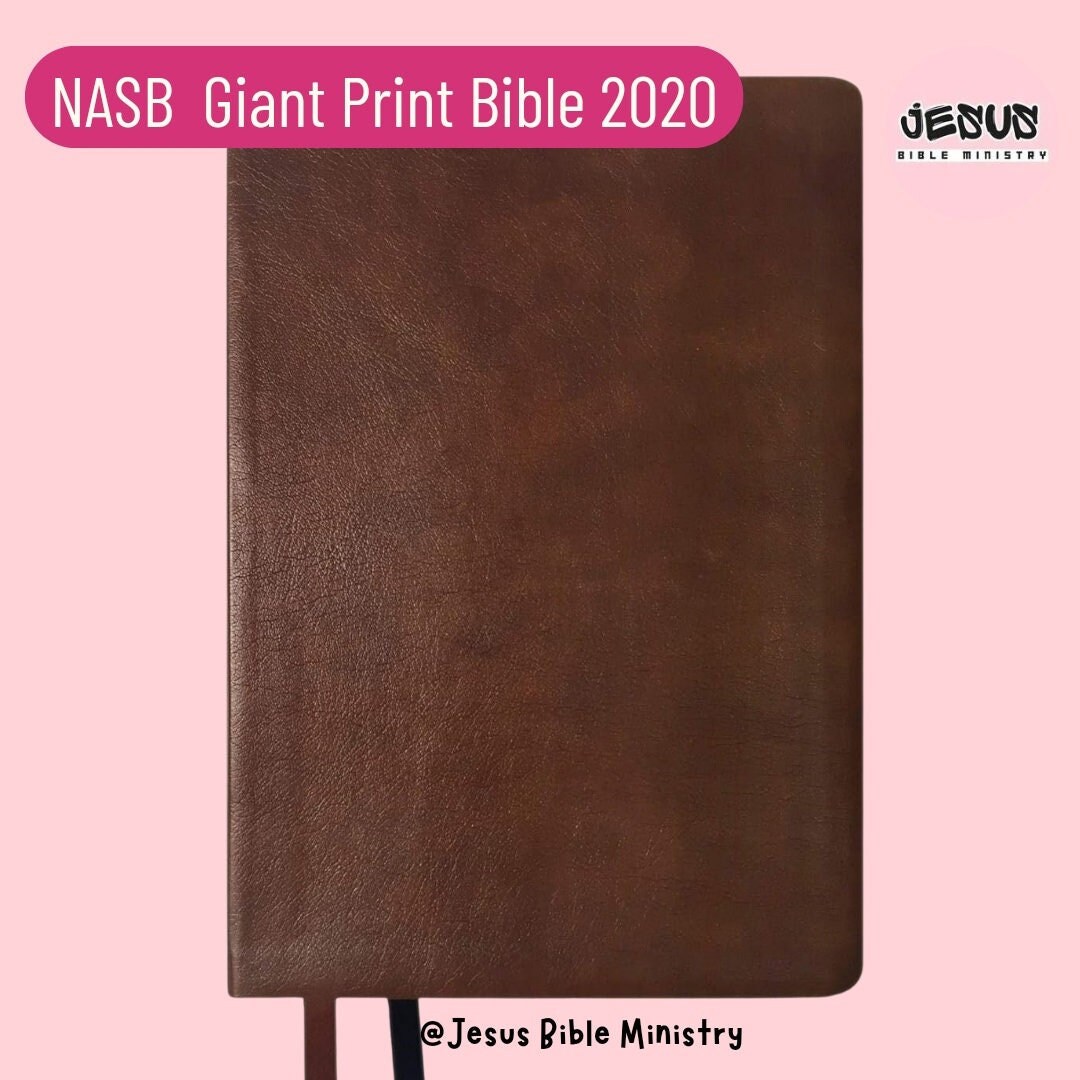 PERSONALIZE Bible, NASB Giant Print 2020,brown Leather, Red Letter ...