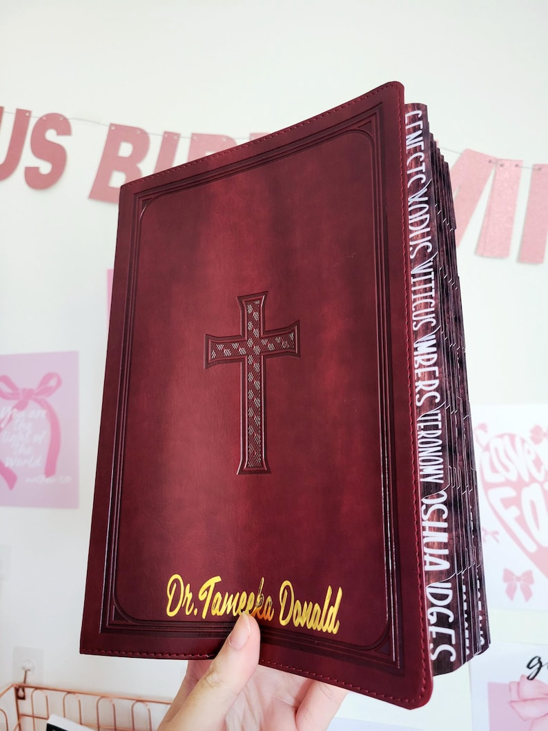 Personalized KJV Super Giant Print Bible: Gray/black, Laminated Tabs - Etsy