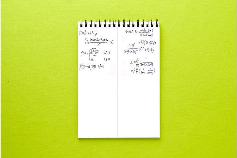 Mathematics Note, MATH NOTEBOOK, Divide It Into 4,korean Student's Math ...