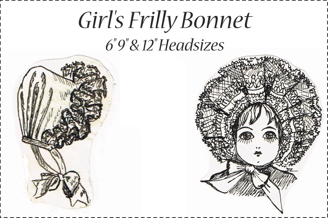 Girl's Frilly Bonnet - Etsy