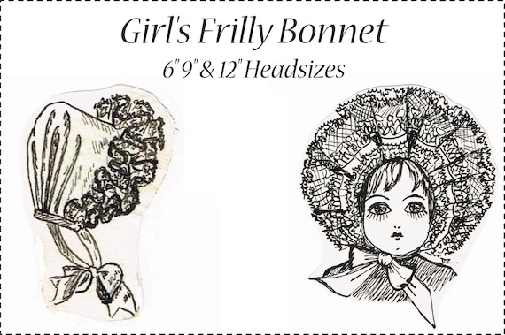 Girl's Frilly Bonnet | Etsy