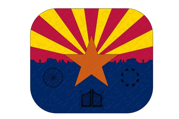 Arizona Flag Logo Arizona Shape State Flag Vector Images (over 330)