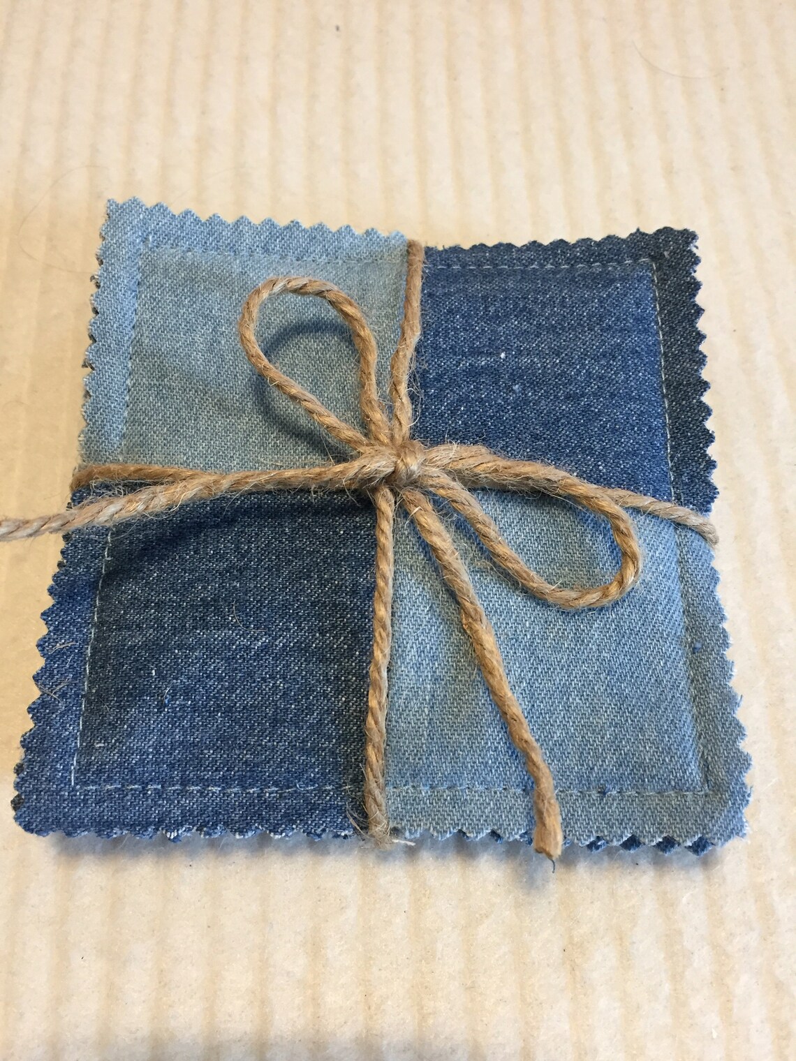 Denim Coasters Set of 4 - Etsy