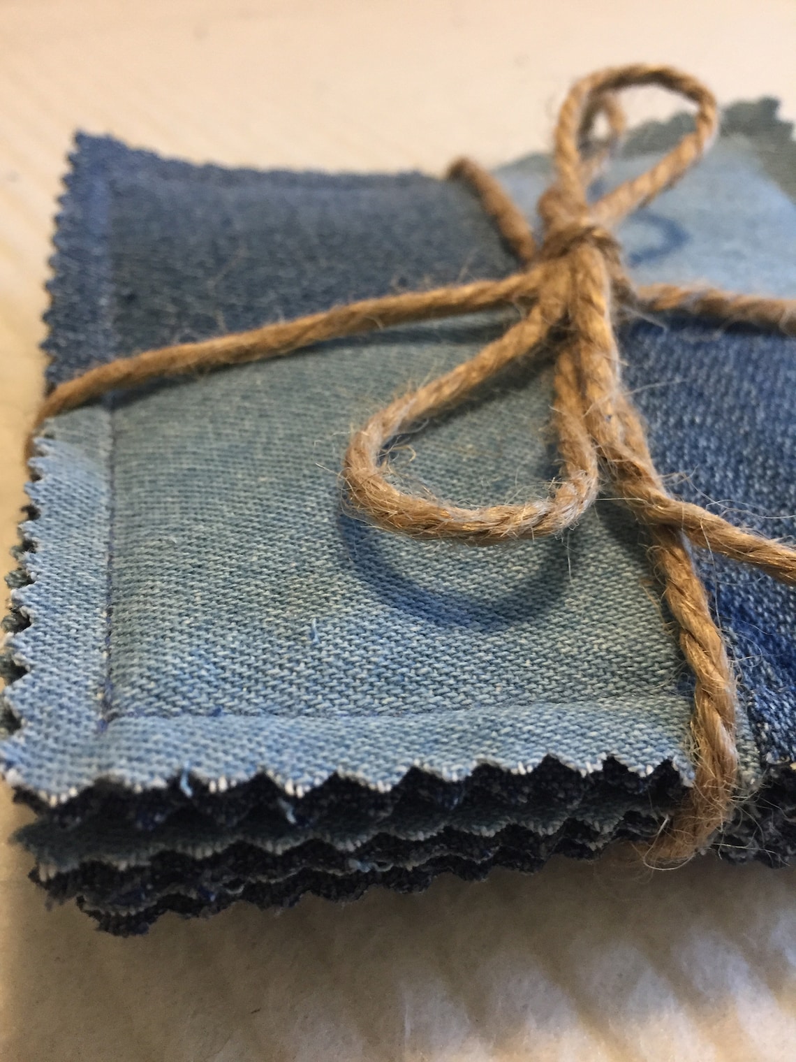 Denim Coasters Set of 4 - Etsy