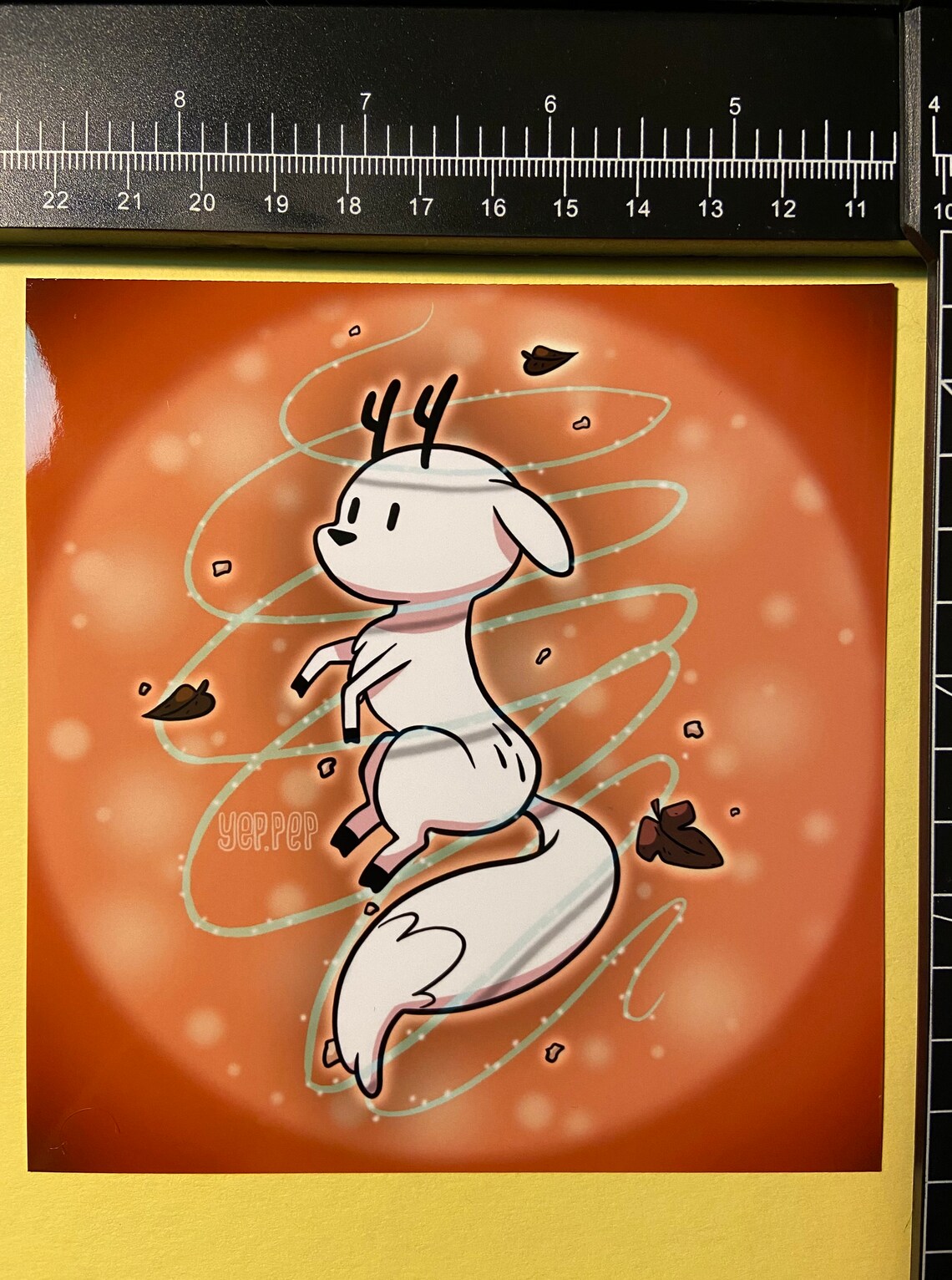 Twig the Deer Fox / Art Print 5x5 art Print / Hilda / | Etsy