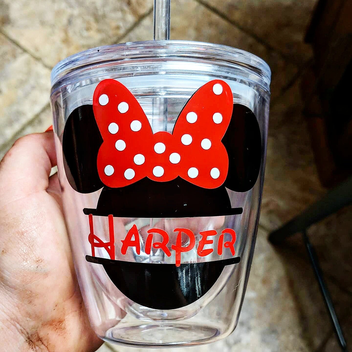 Minnie Mouse Custom Cup - Etsy
