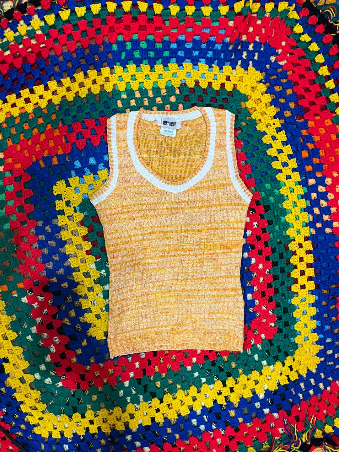 1970s Vintage Mary Quant Orange Sweater Vest - Etsy