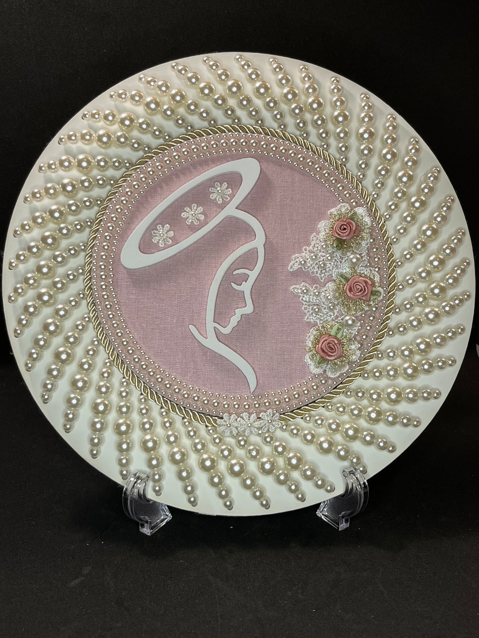 Mother Mary, Virgin Mary, Catholic Plate, Catholic Decoration, Plywood ...