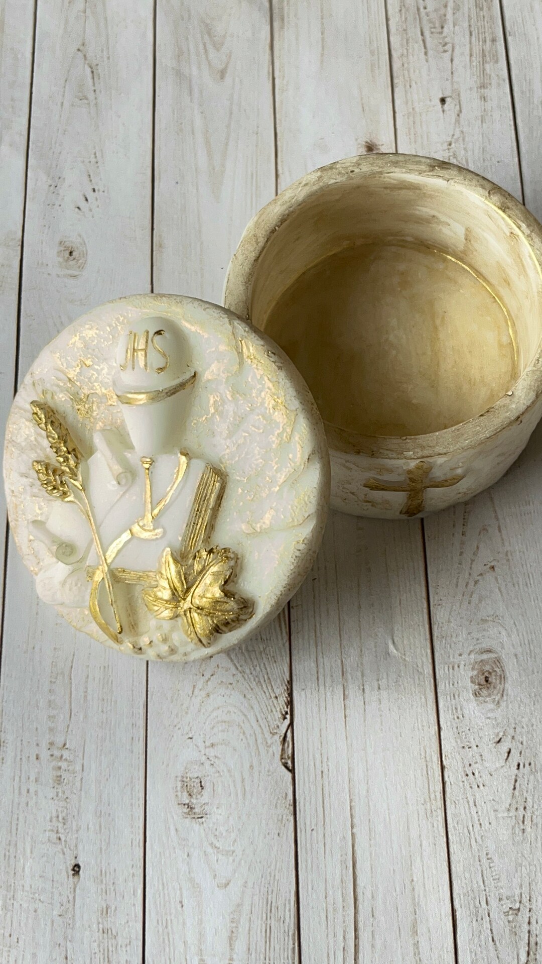 First Communion Resin Box: Elegant Rosary Keepsake - Etsy