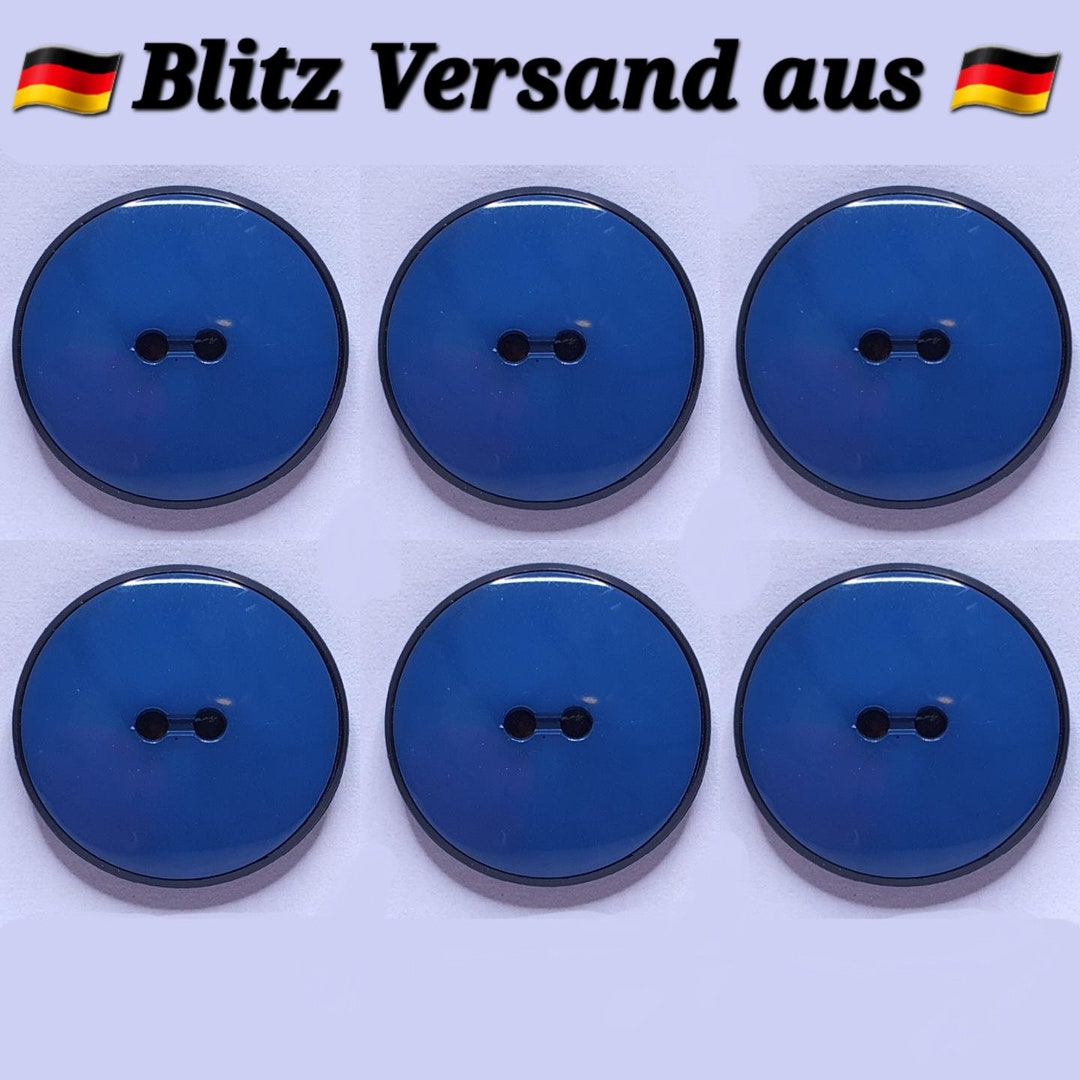 6 Pcs Buttons Button Black Dark Blue 23mm 2.3cm Plastic High Quality - Etsy