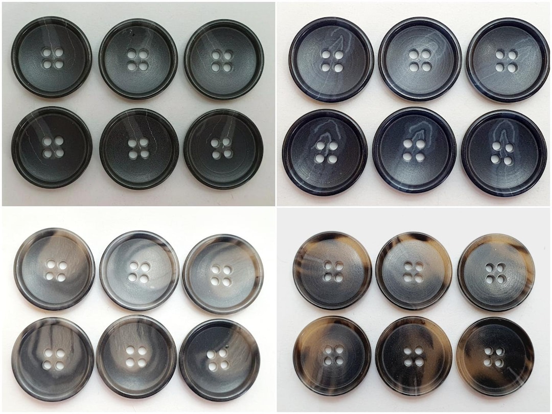 6 Pieces Button Buttons 15 Mm, 20 Mm 1.5 Cm 2 Cm Plastic Various ...